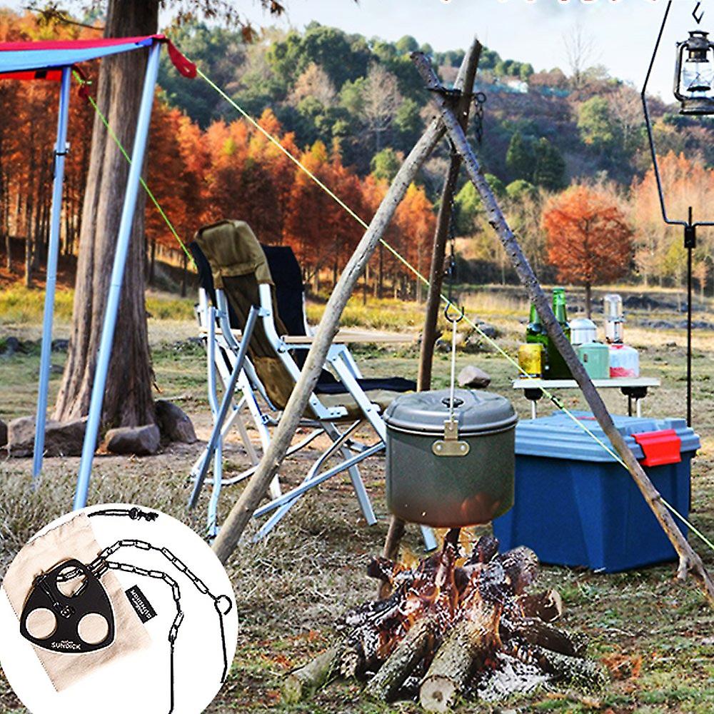 Sundick Camping Tripod Hanging Pot Bracket Barbecue Rack Hanger ...