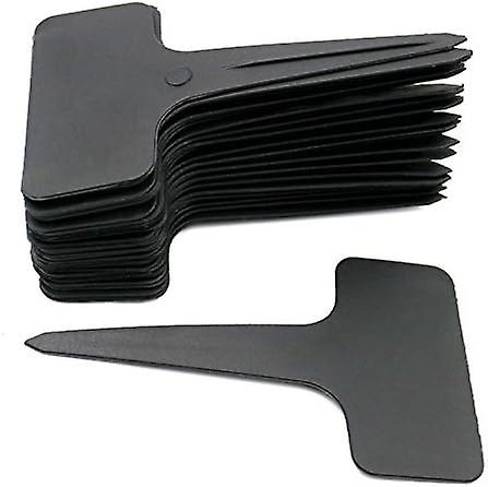 100 Thick Plastic Plant Tags for Outdoor Weatherproof Black for Writing ...