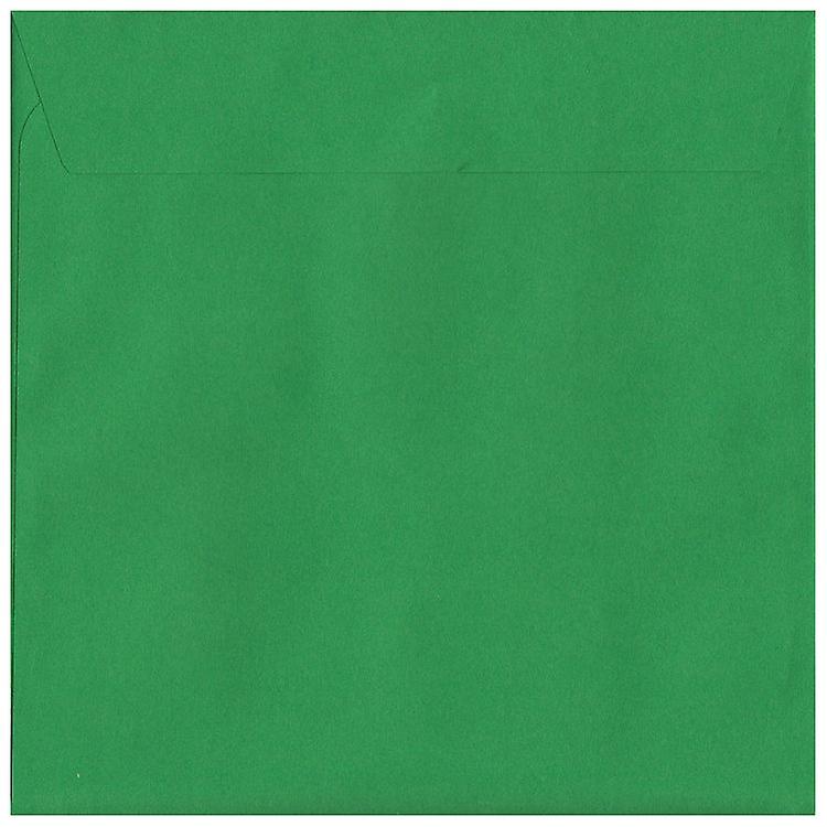Holly Green Peel/Seal 160mm Square Coloured Green Envelopes. 120gsm ...