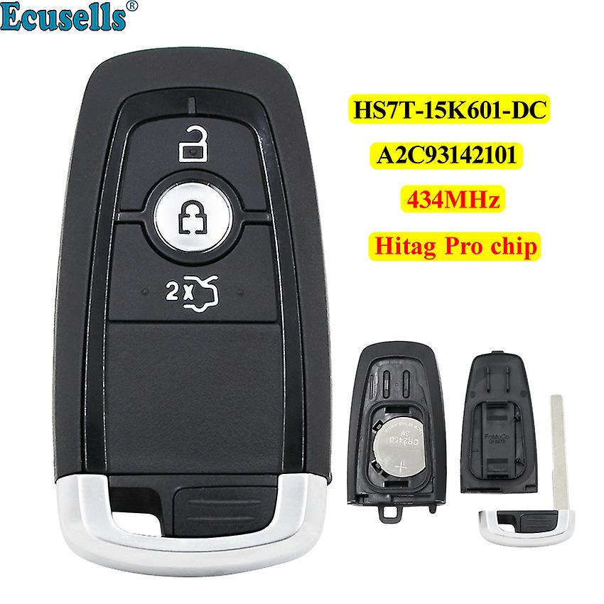 Keyless-go 3 Buttons Remote Key Fob 434mhz Hitag Pro Chip For Ford ...