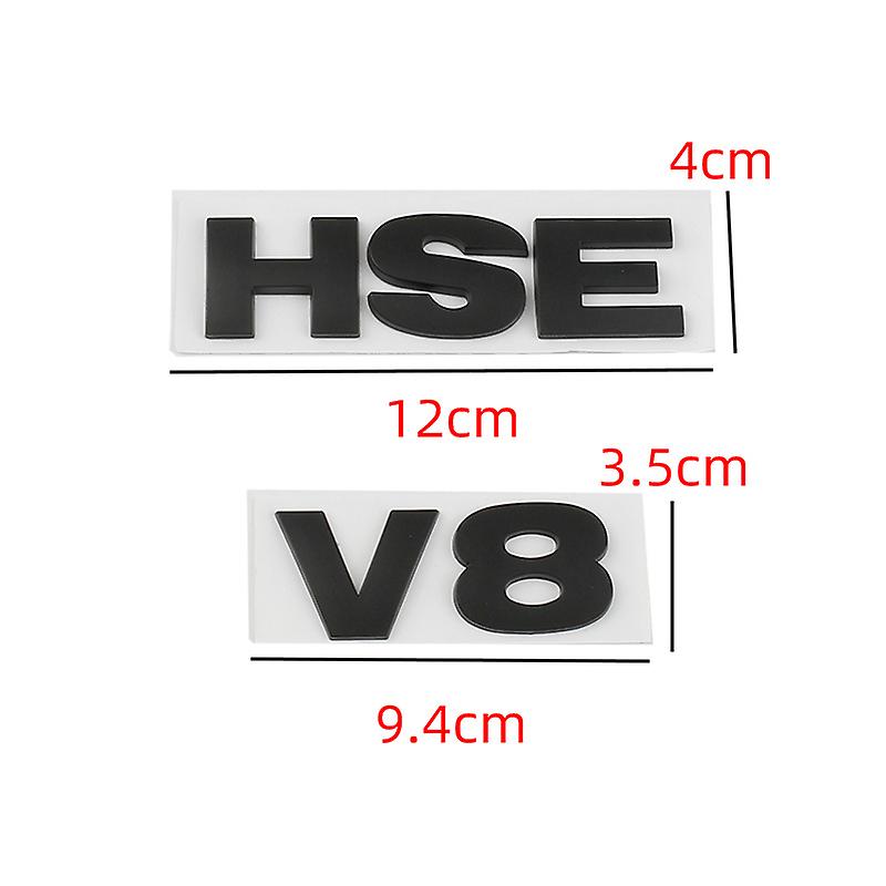 3d Abs Hse V8 Letters Car Rear Trunk Fender Badge Emblem Decals Sticker ...