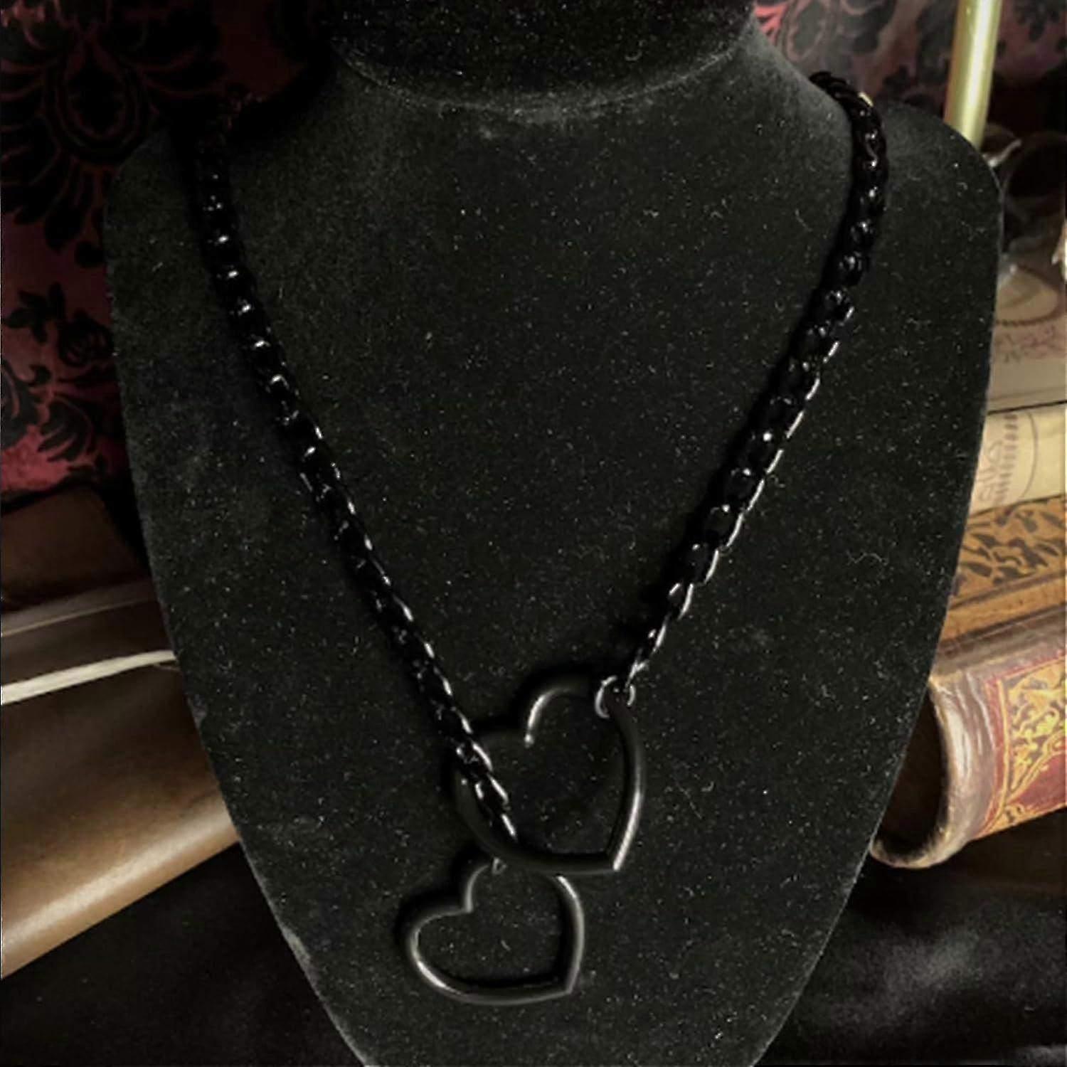 Heart O ring Slip Chain Necklace for Women Stainless Steel Cuban Chain ...