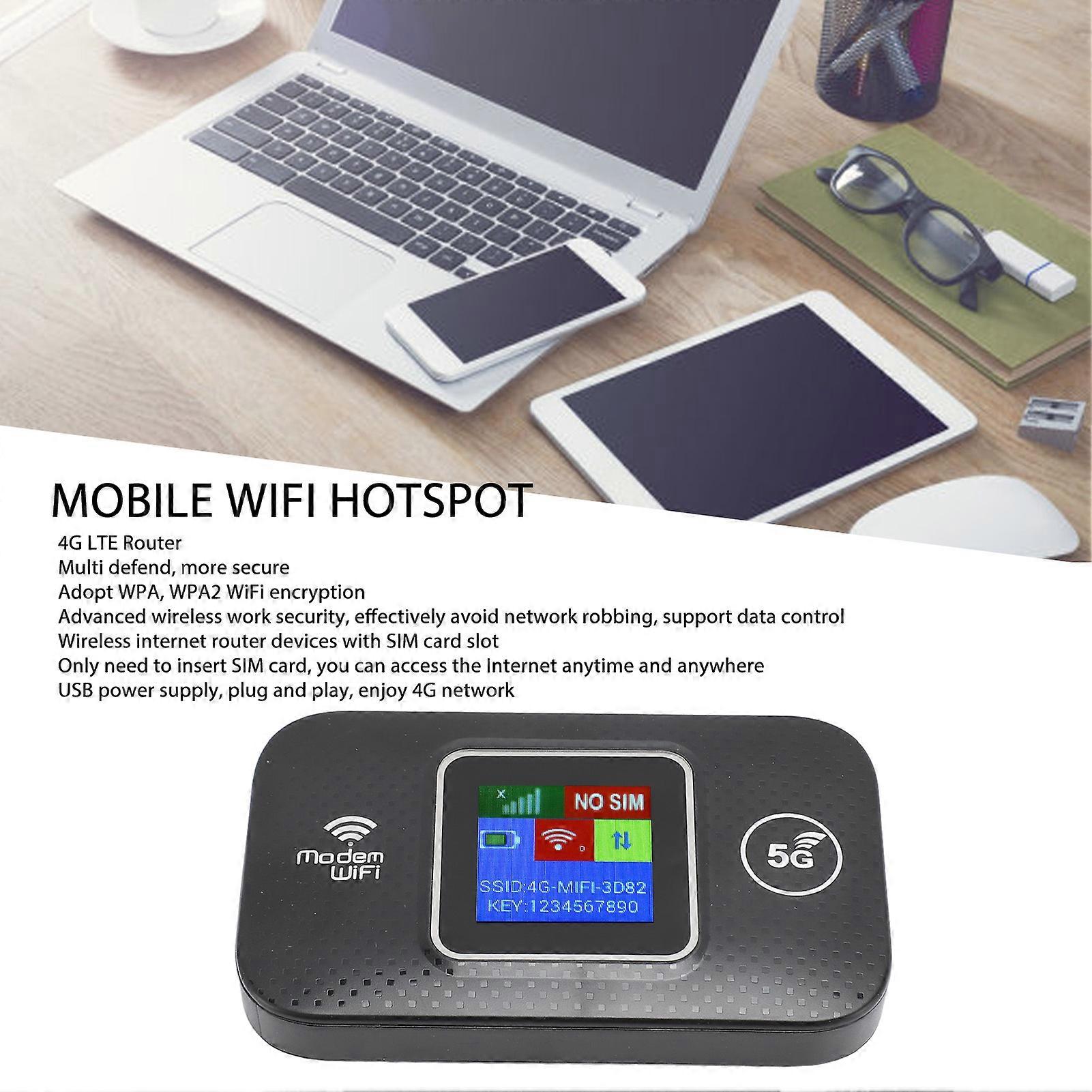 4G LTE Mobile WiFi Hotspot Color Screen Wireless Internet Router ...