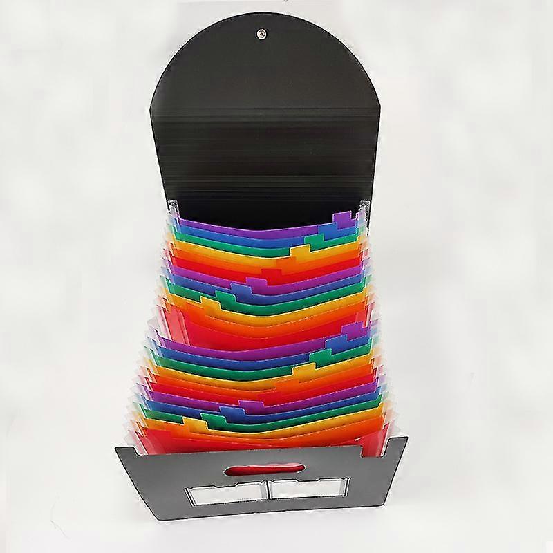 1 pc A4 Accordion File Folder 25Pockets with Mesh Bag Design Paper ...