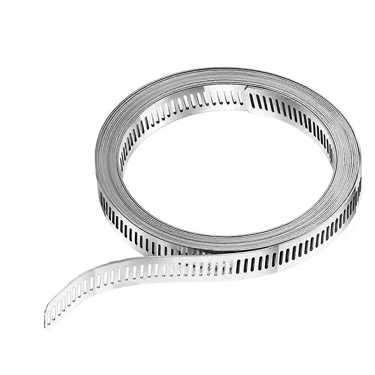 304 Stainless Steel 3.5M Hose Clamp Strap with 8 Fasteners Worm Clamp ...