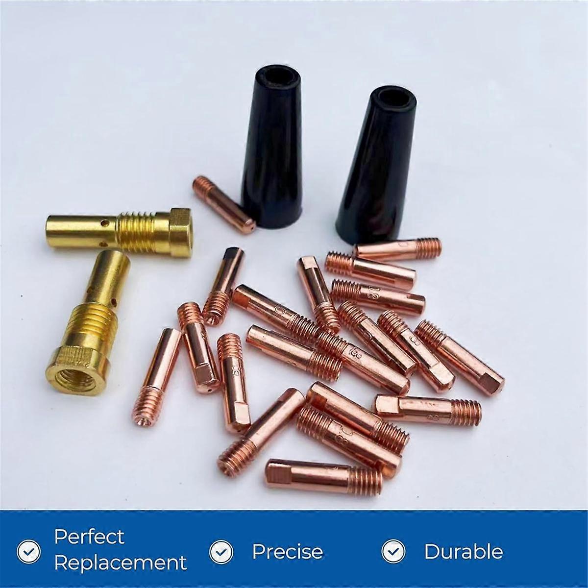 24PCS Flux Core Gasless Nozzles Welding- Accessory Kit,MIG Welding ...