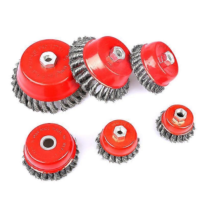 1 Pcs Wire Cup Brush Knotted Threaded 4 Inch Removal Rust Corrosion ...