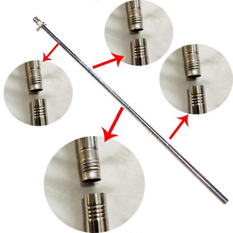 1.8M Telescopic Flag Pole Flagpole Guide Banner Flag Pole Set Stainless ...