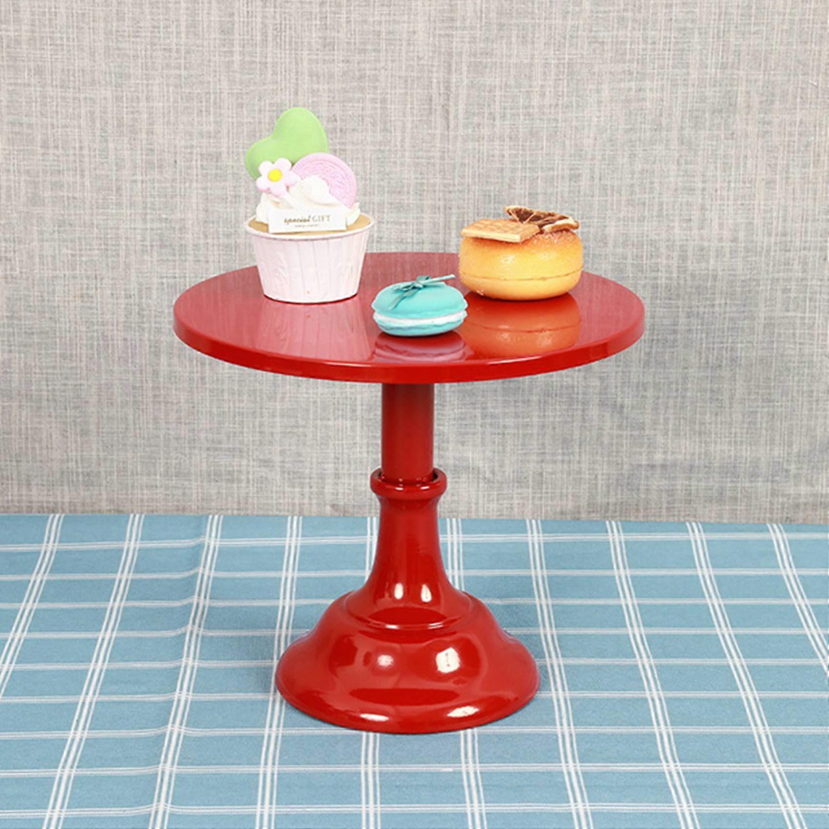 Metal Iron Cake Stand Round Pedestal Dessert Holder Cupcake Display ...