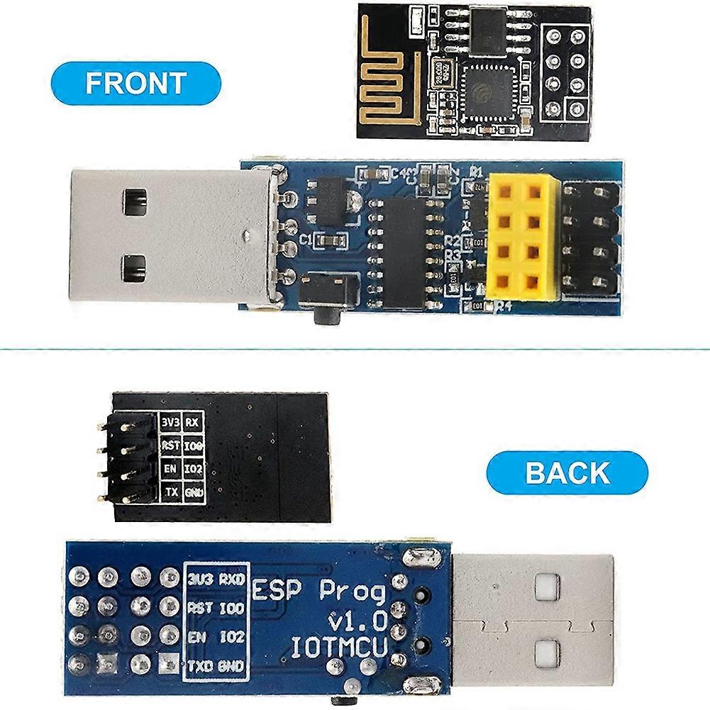 USB to ESP8266 Breakout CH340C ESP-01 ESP-01S Prog WiFi Programmer Downloader Adapter with Reset ...
