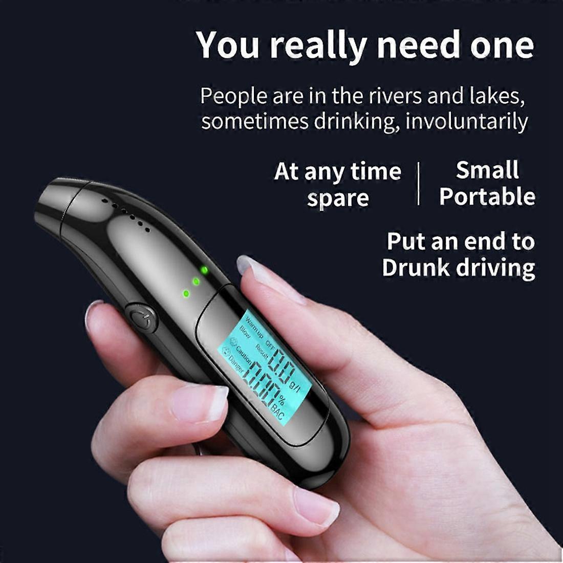 Portable Breathalyzer with Display Rechargeable Digital Breathalyzer ...