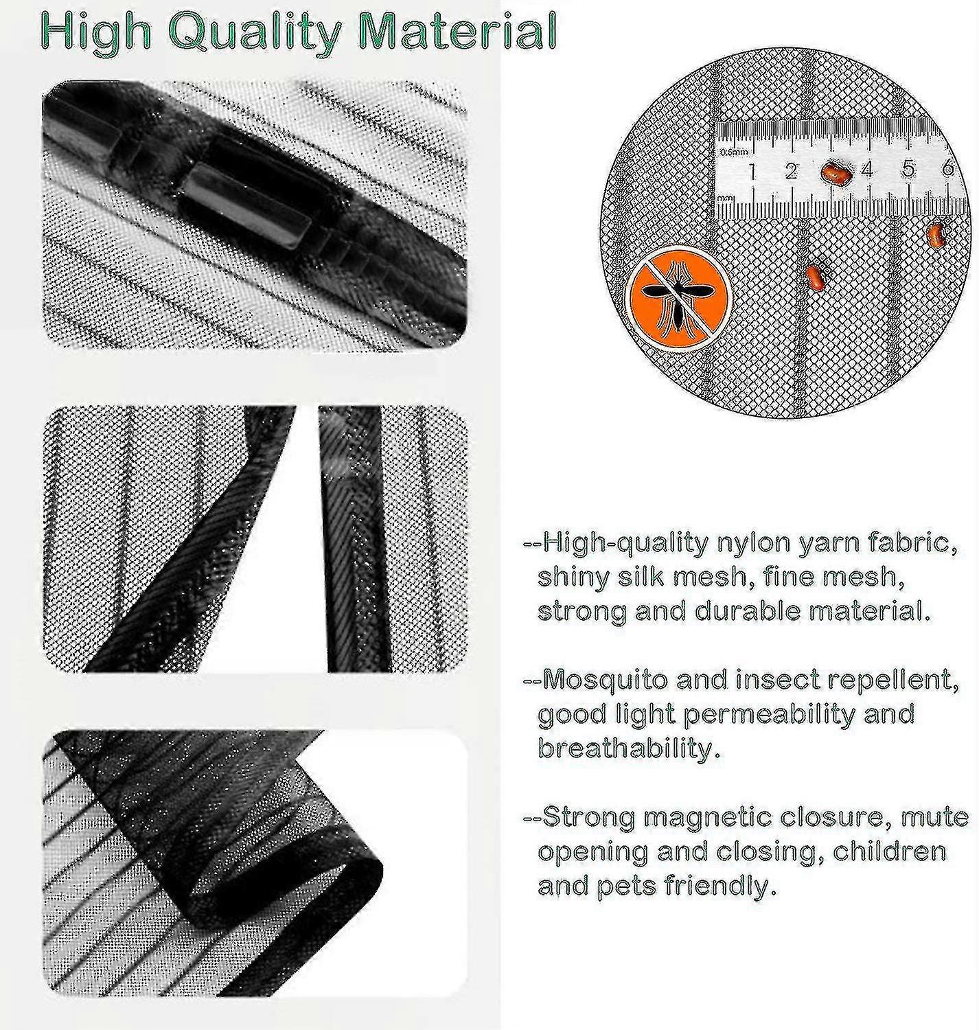 Magnetic Mosquito Net For Doors, 70 X 200cm, Powerful Magnets ...