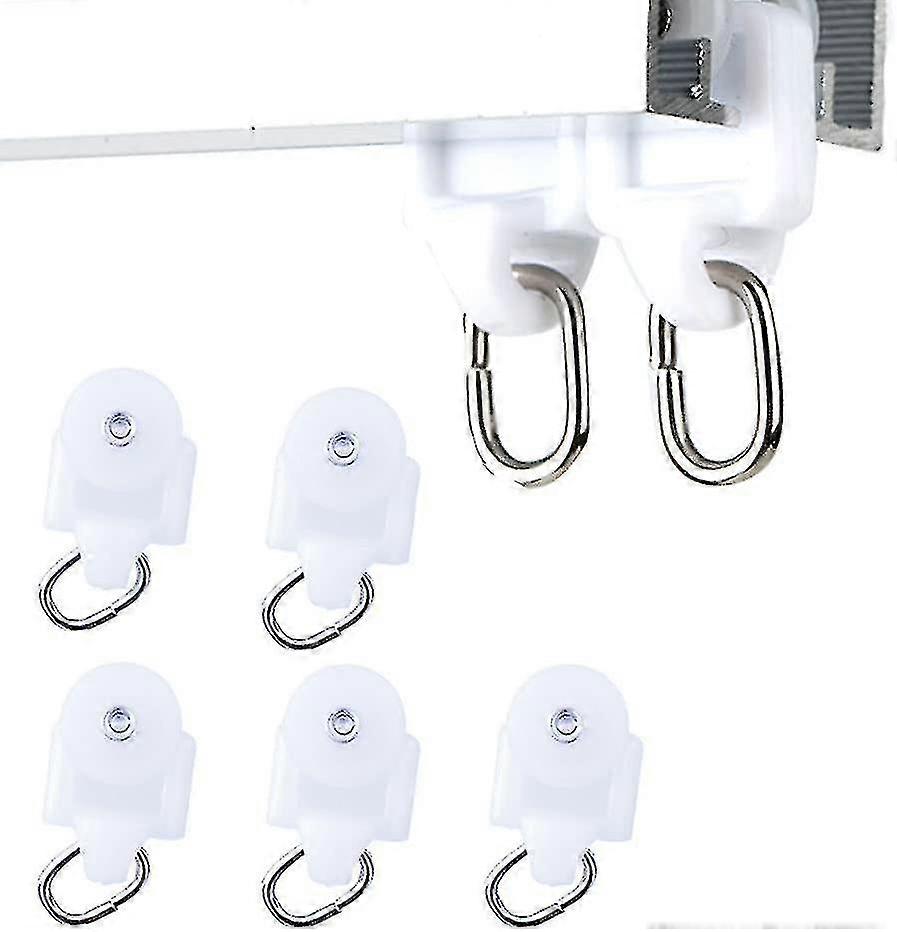 Curtain Glider Rollers 100 Pieces Curtain Rod Rollers Curtain Track ...