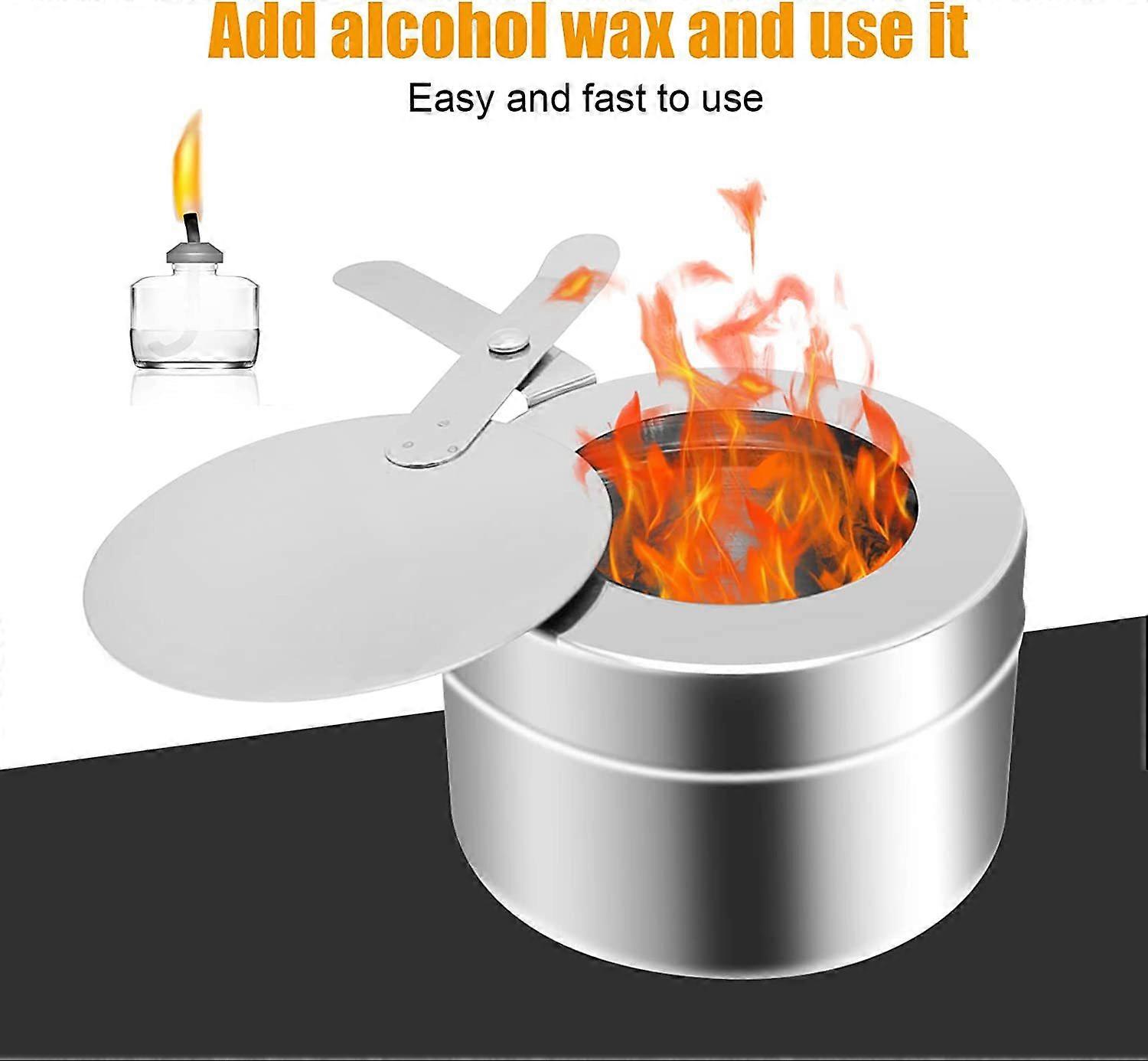 Set of 2 Paste Containers Fuel Burner Holder Stainless Steel Burner ...