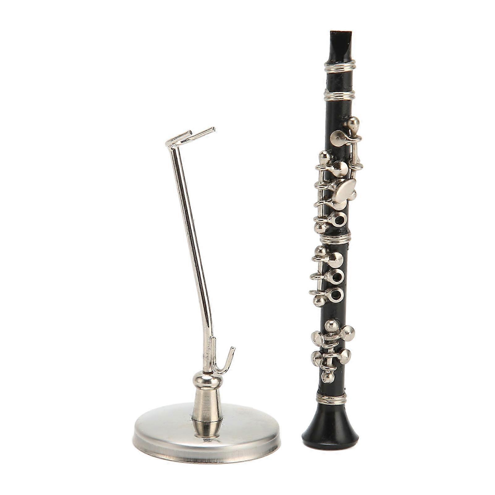 Miniature Clarinet Replica with Stand and Case Mini Musical Instrument ...