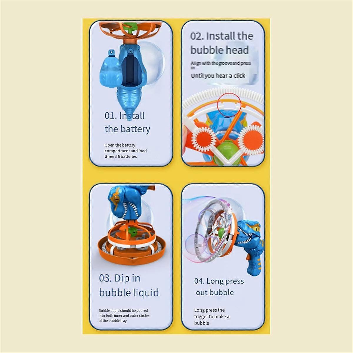 Fan Dinosaur Bubble Machine in Bubble Handheld Electric Dinosaur Bubble ...