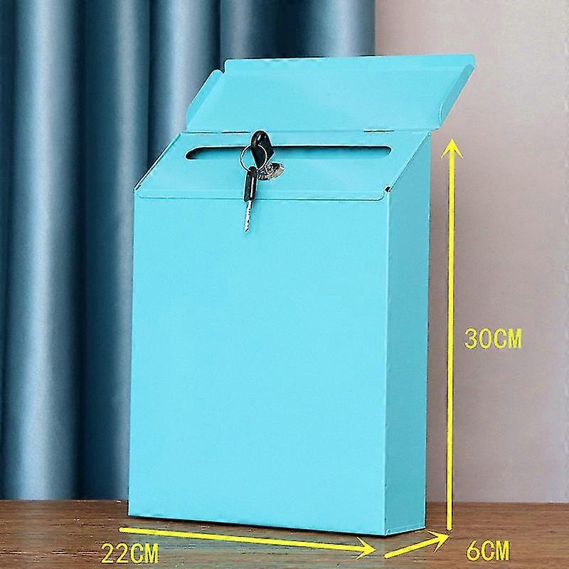 1 PC Retro Metal Wall Mounted Mailbox Bucket Newspaper Letter Box Post ...