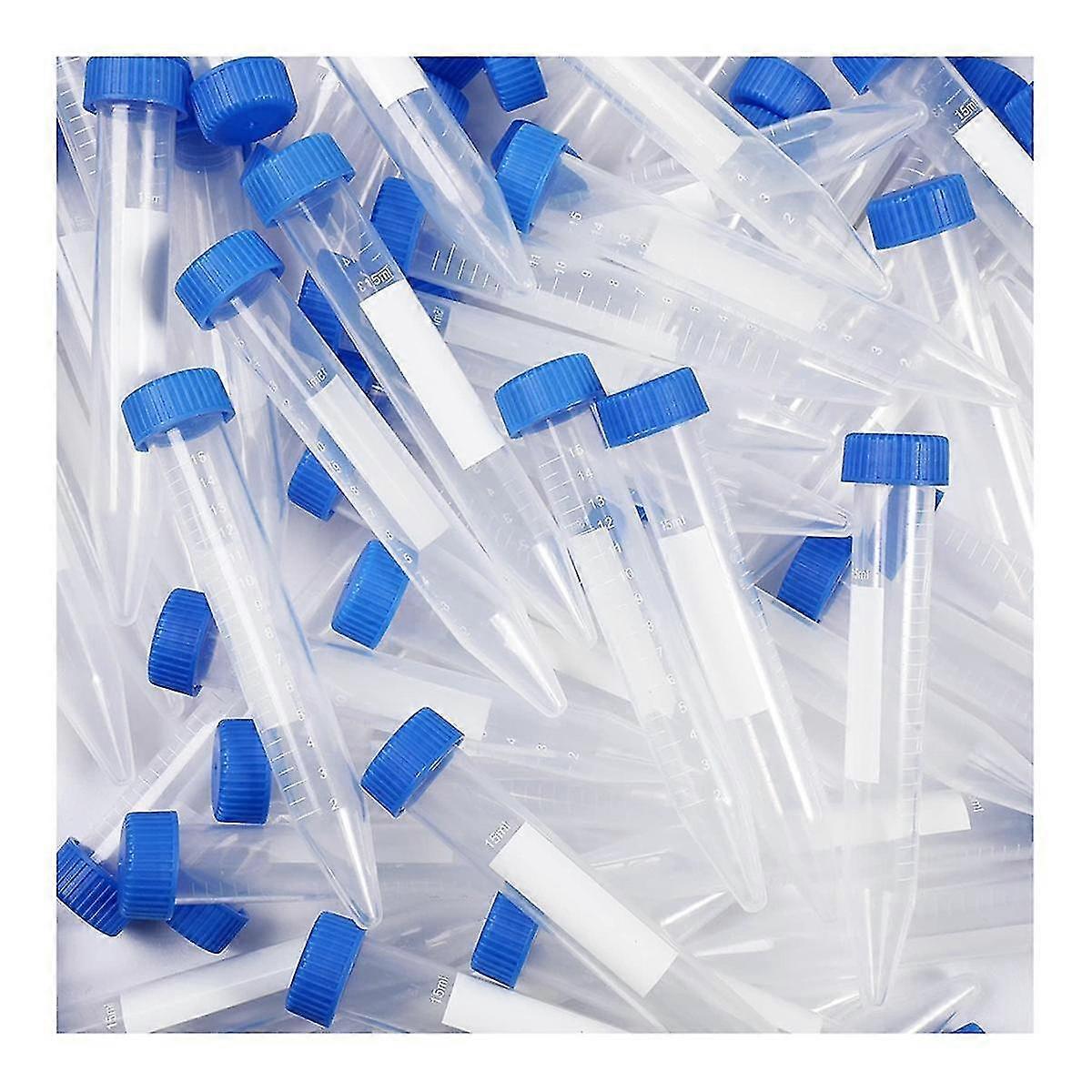 200 Pack Conical Centrifuge Tubes 15ml, Sterile Plastic Test Tubes With ...