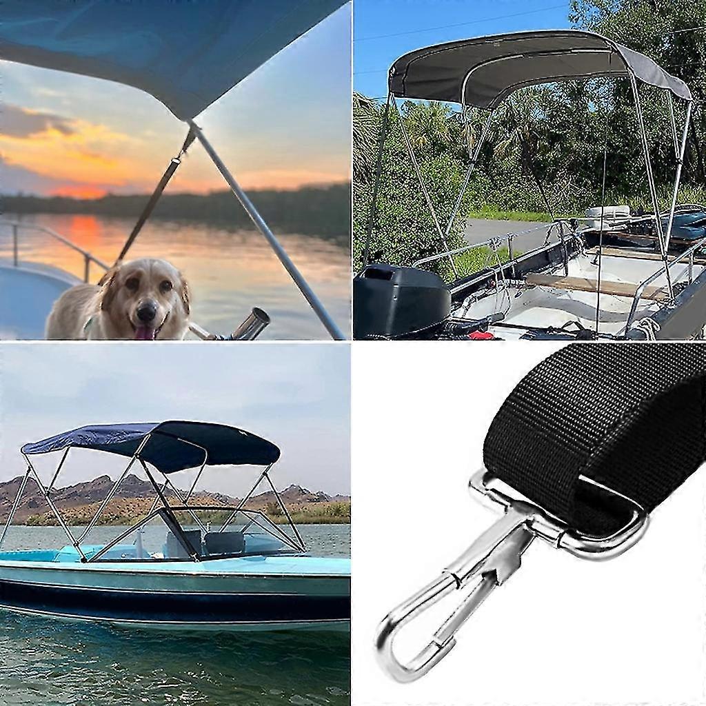 Marine Awning Webbing Straps with Stainless Steel Snap Loop Bimini Top ...