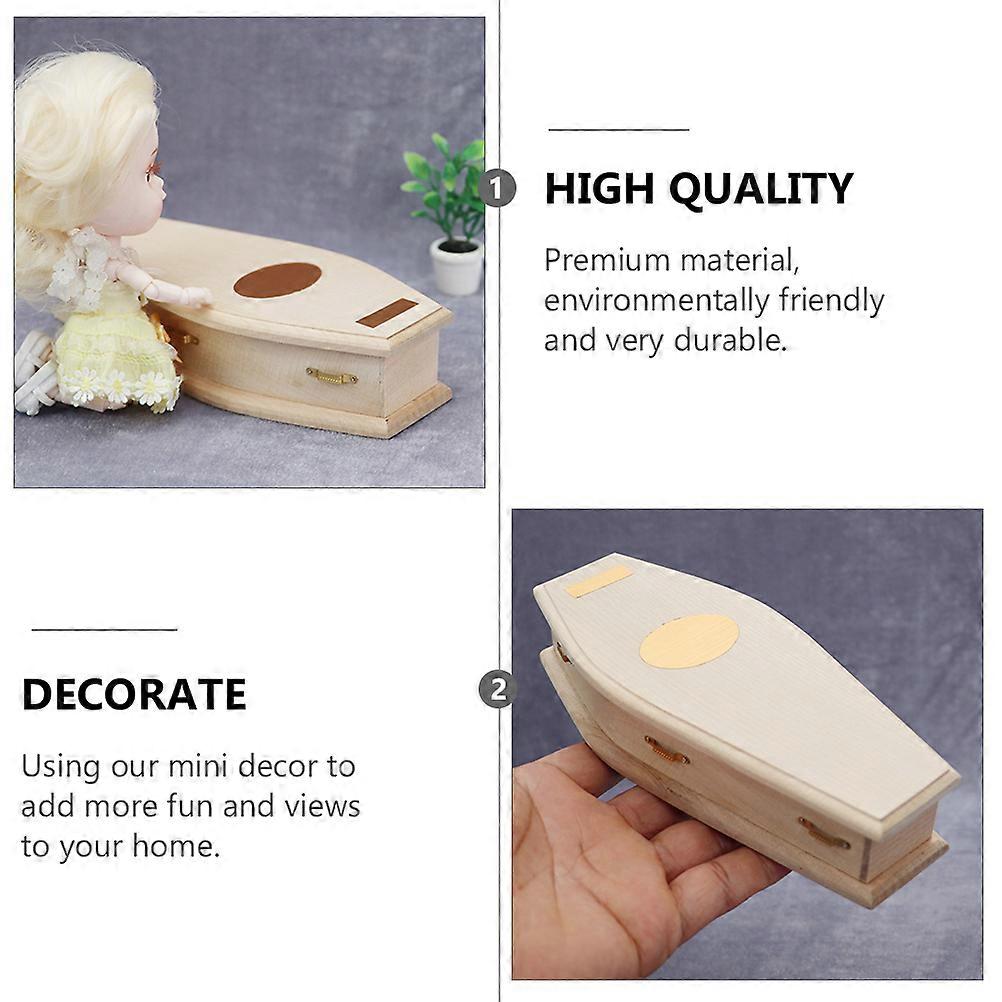 Decor Desk DIY Miniature Coffin Miniature Dollhouase Coffin DIY Mini ...