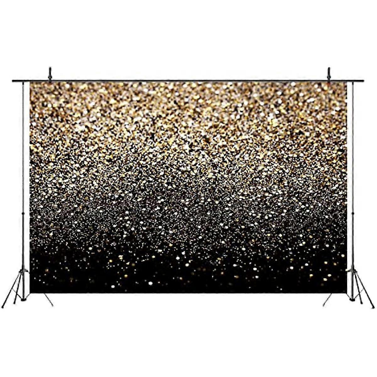 Gold Bokeh Photography Backdrop 5 X 7ft Black And Gold Backdrop ...