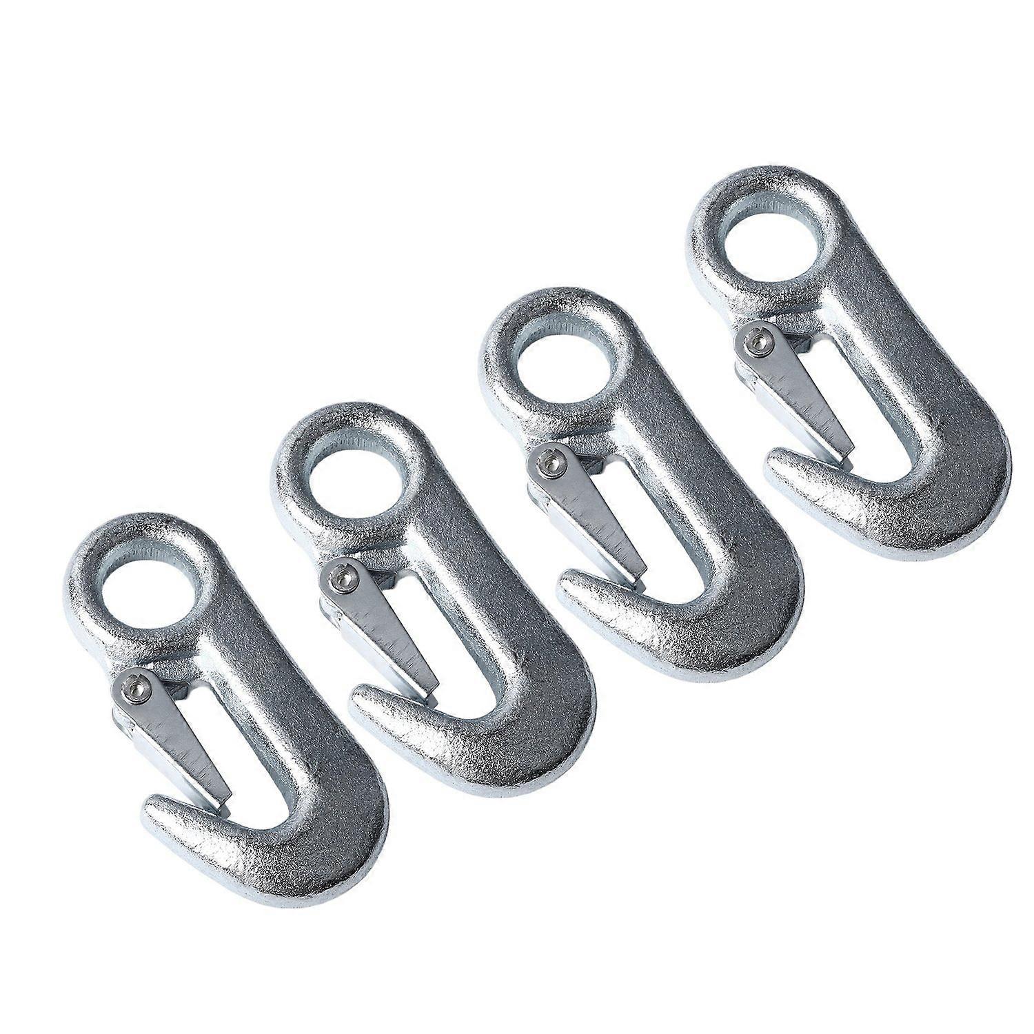 4Pcs Trailer Snap Hook 90mm Iron Tow Hook Safety Chain Hook Hardware ...