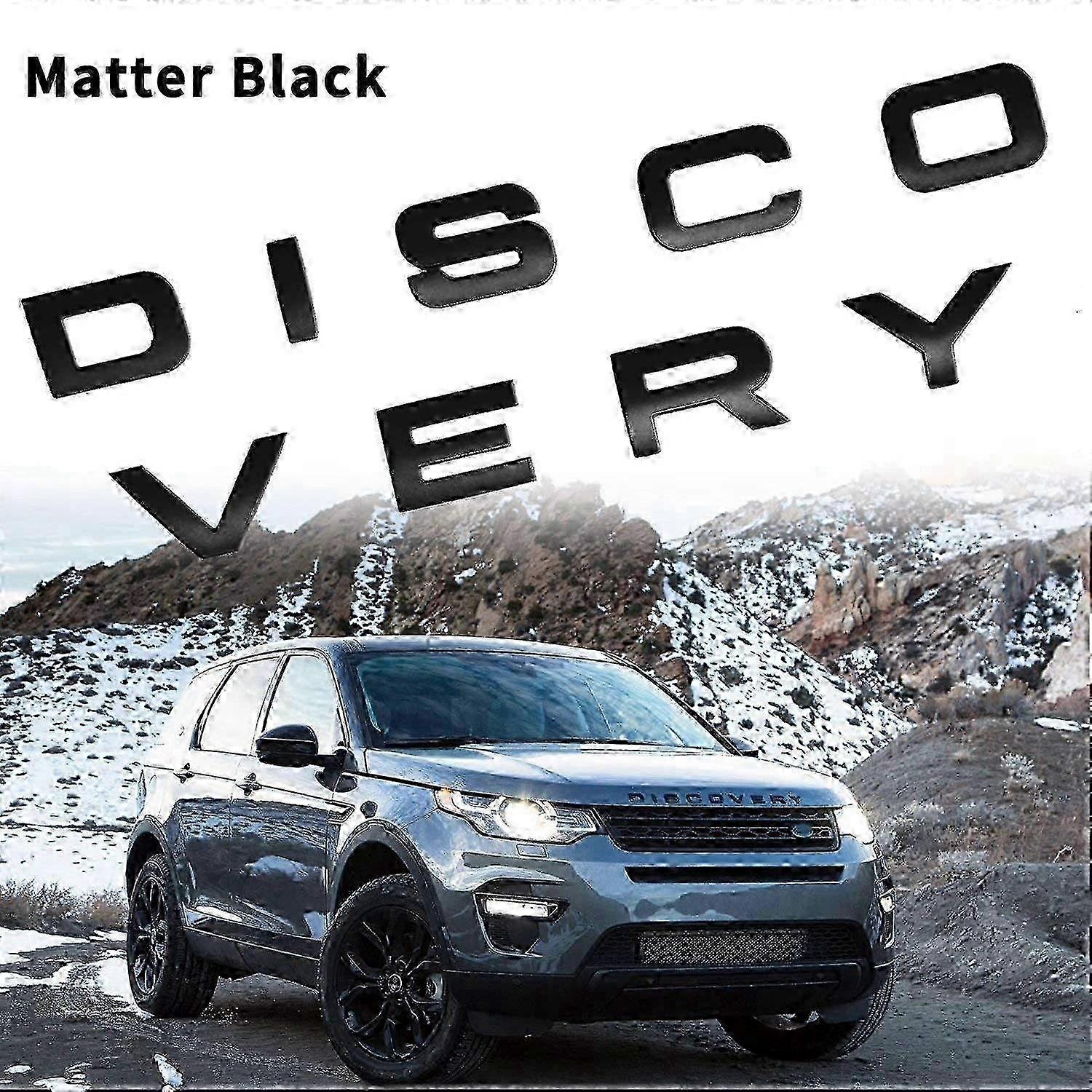 3D Matte Black Letter DISCOVERY Car Rear Front Badge Emblem Decal ...