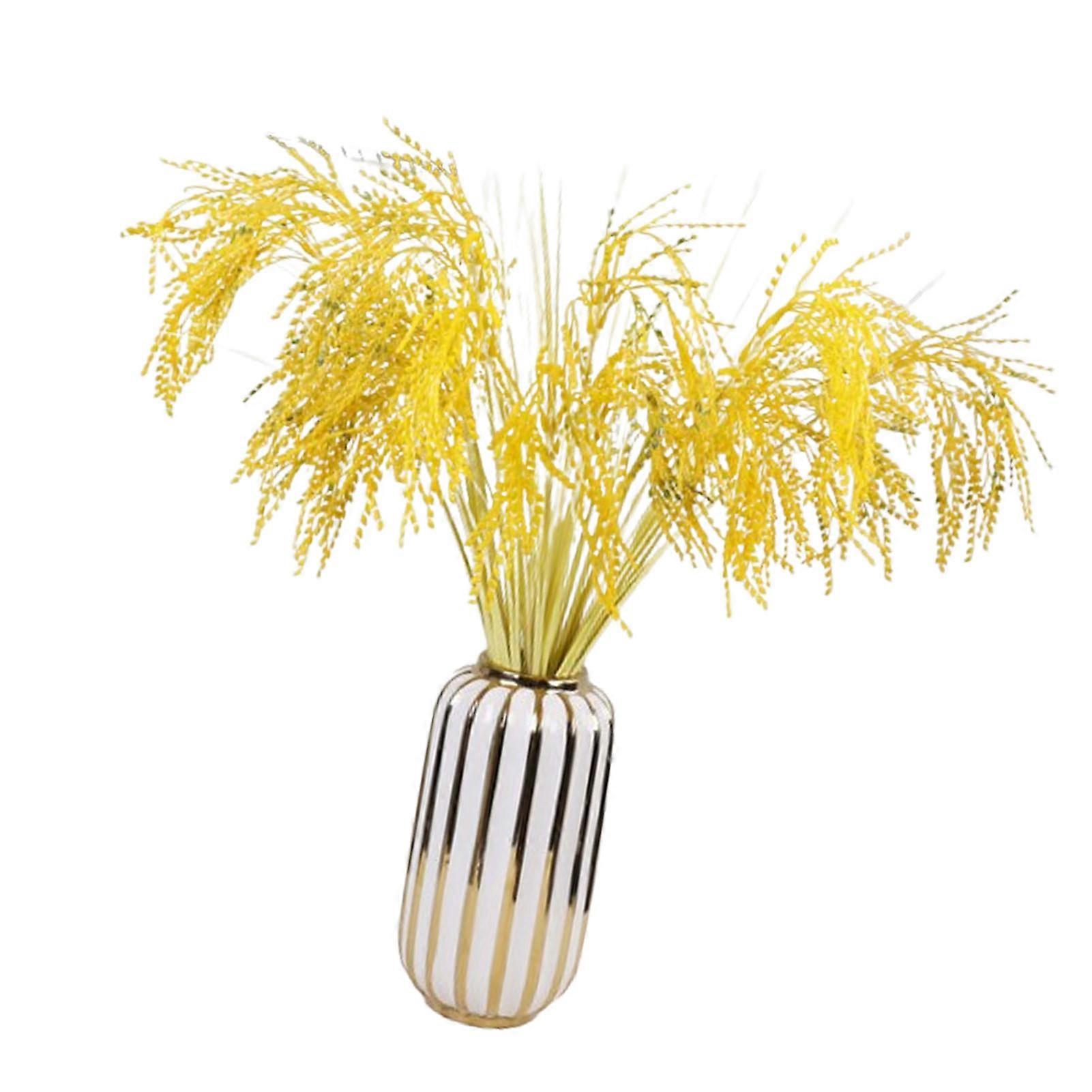 Artificial Simulation Wheat Stalks Fake Flowers Golden Sunshine Color ...