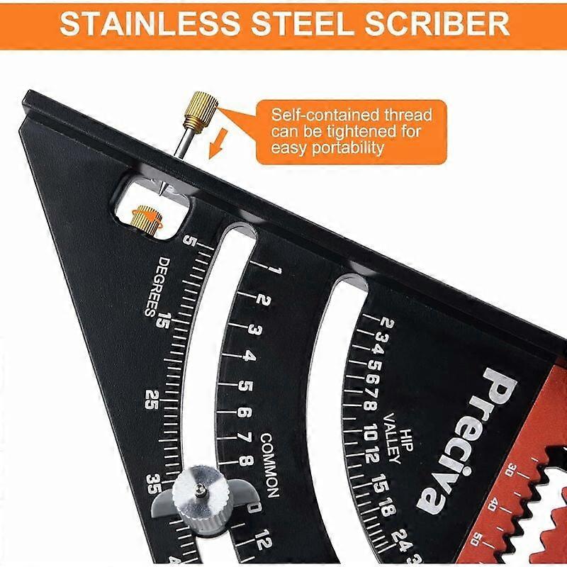Professional Rafter Square, Aluminum Alloy with Integrated Level ...