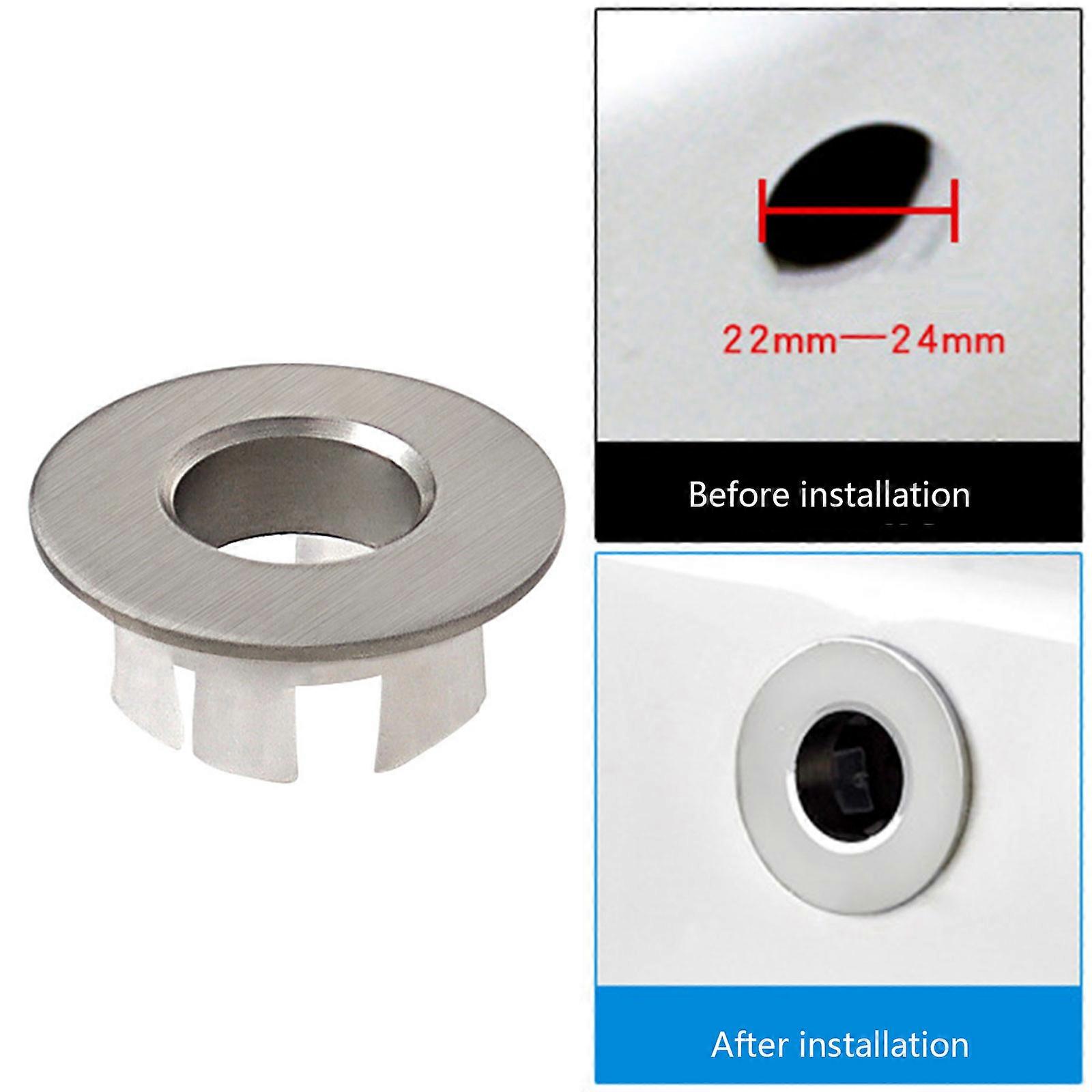 6 Pack Sink Overflow Rings Sink Hole Replacement Overflow Hole Round ...