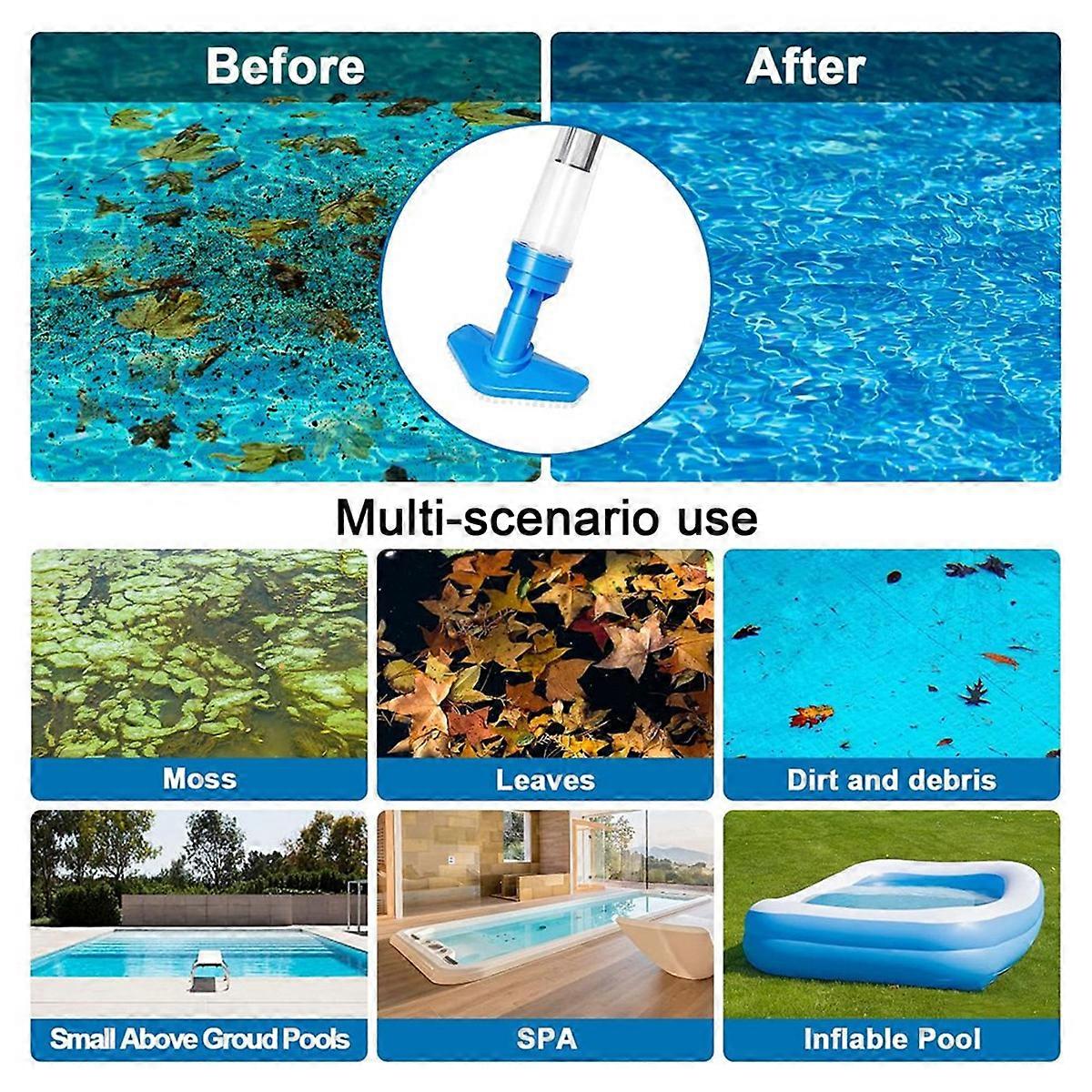 3in1 Cordless Rechargeable Pool Vacuum,Handheld Pool Cleaner Ideal for ...