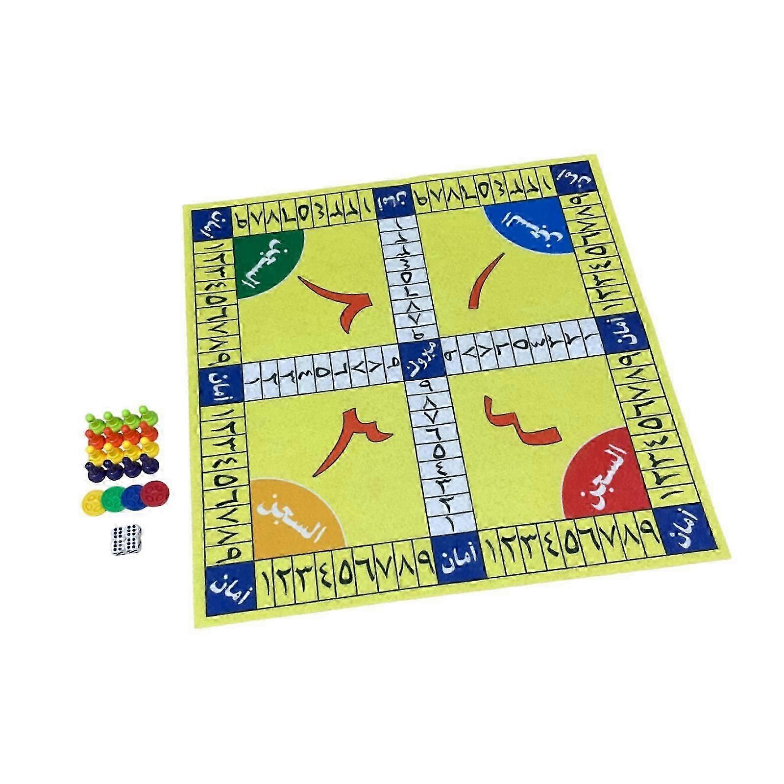 Family Learning Dice Game Wooden Ludo Board Game Classic Game 1-4 ...