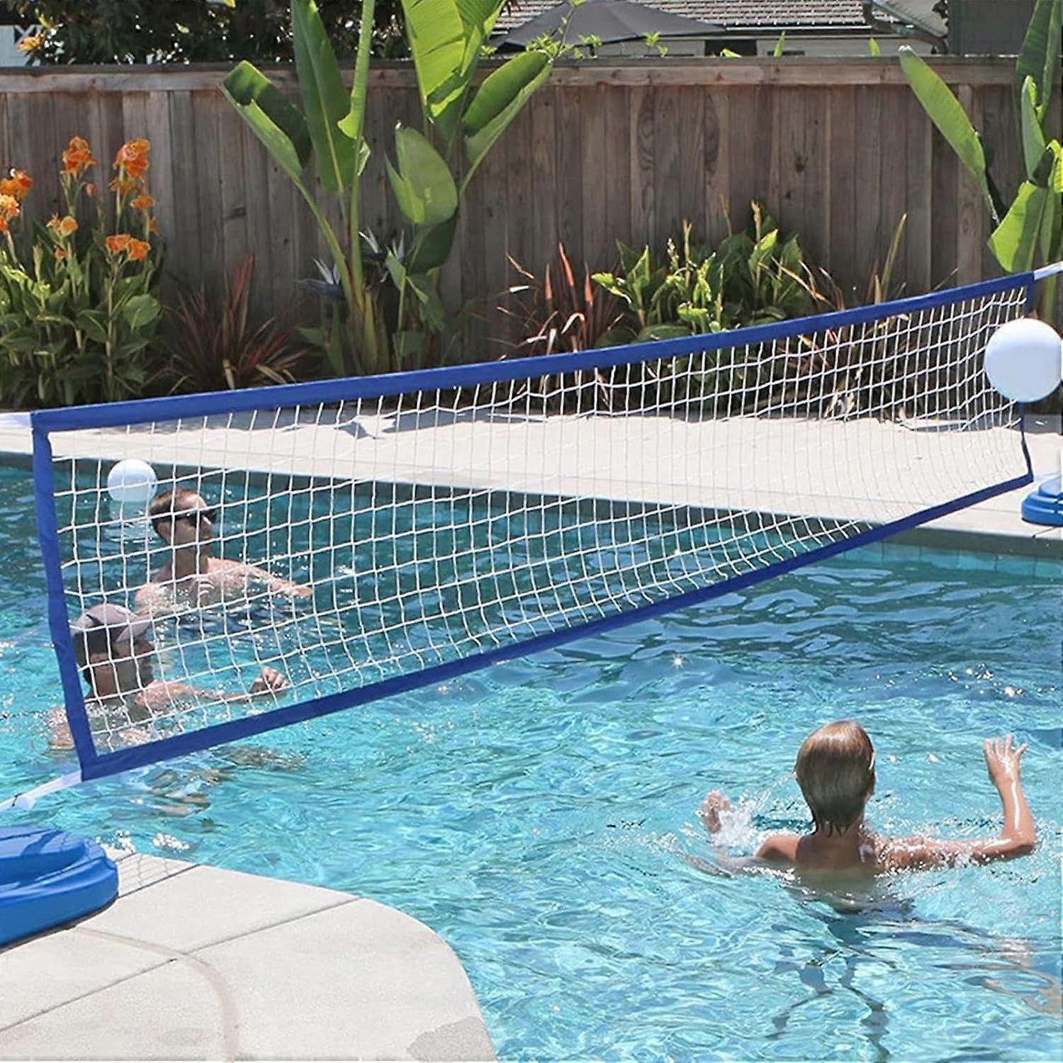 Pool Volleyball Net - Portable Water Game Set for Adults and Kids ...