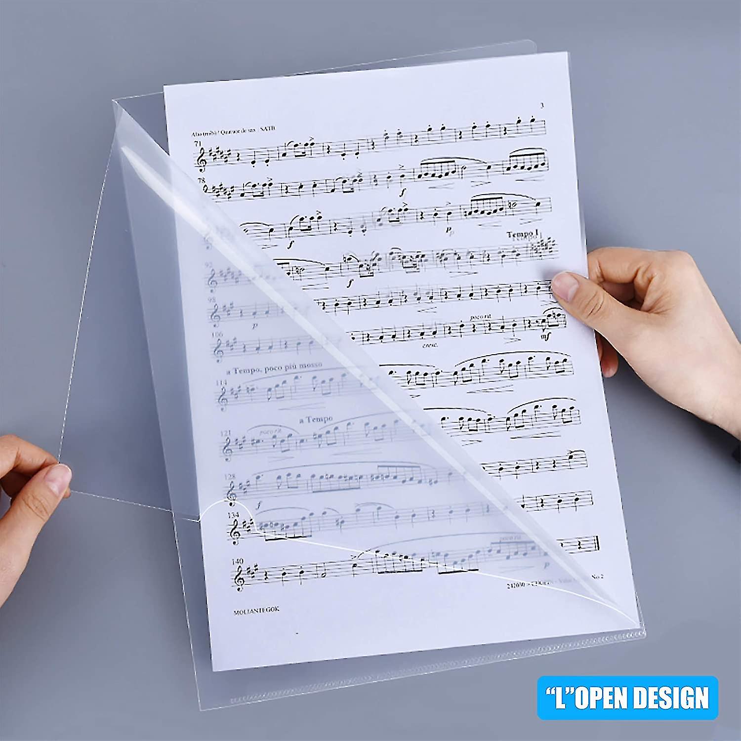 30 Pack Clear Document Folder Copy Safe Project Pocket L-type Clear ...