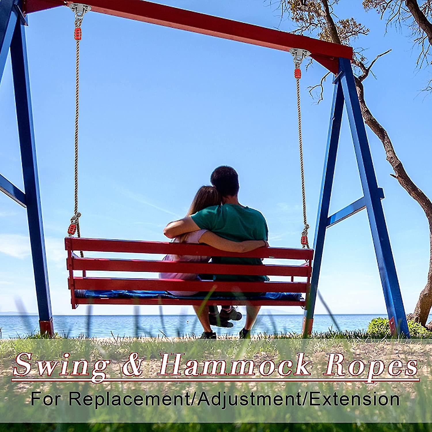 Tree Swing Ropes Hammock Straps-2pcs Adjustable Hanging Ropes Holds To ...