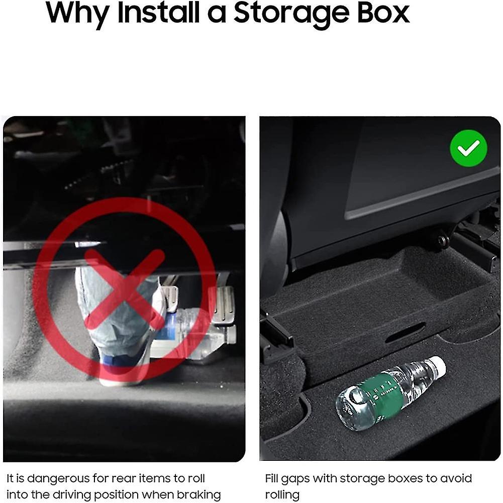 Under Storage Organizer For Model Y 2020 2021 2022 Flocked Felt Tray ...