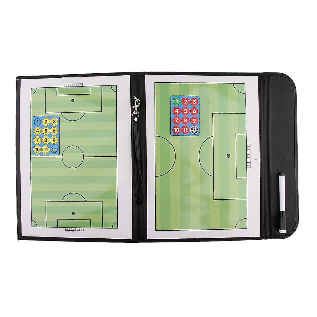 2x Folding Magnetic Football Soccer Coaching Tactics Board Folder with ...