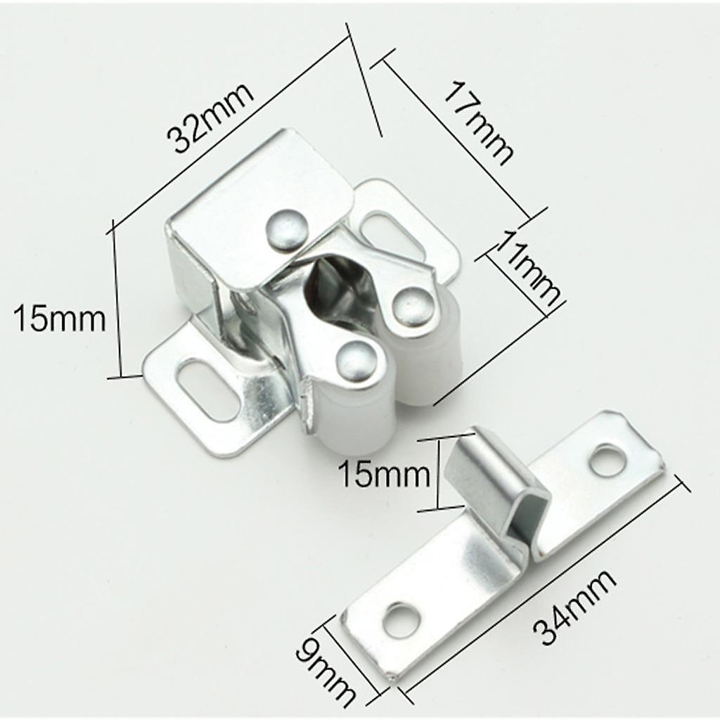 3x1 Set Cabinet Door Spring Loaded Roller Catch Caravan Cupboard Lock ...
