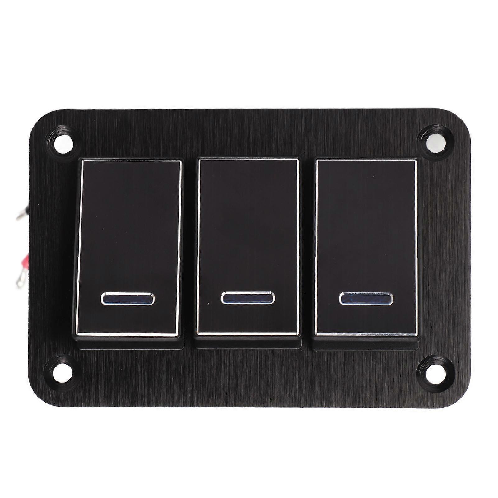 Toggle Switch Panel,3 Gang Rocker Switch Marine Rocker Switch Panel ...