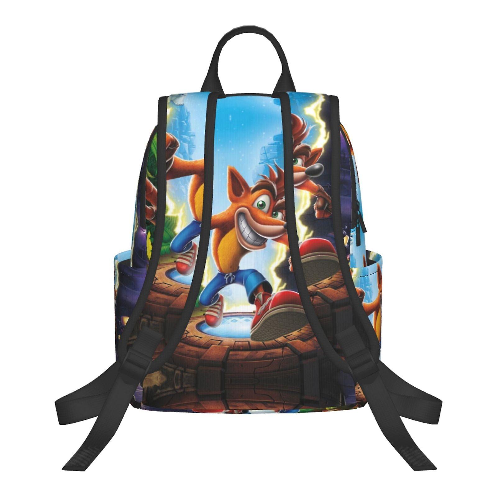 k533 Crash Bandicoot Cartoon Backpack Daypack for Travel Anime Bag ...