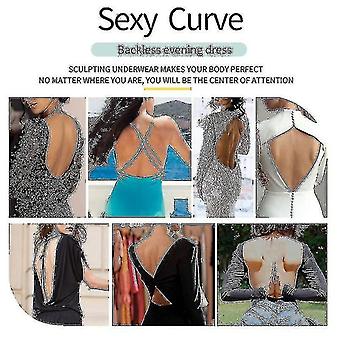 Women Plunging Deep V-neck Body Shaper Strapless Backless Shapewear ...