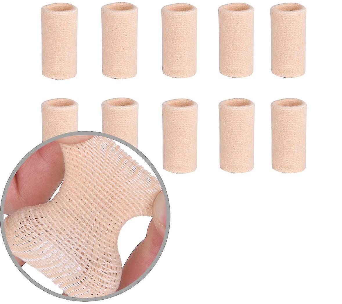 20Pcs beige summer finger sleeves sport elastic arthritis brace knuckle ...