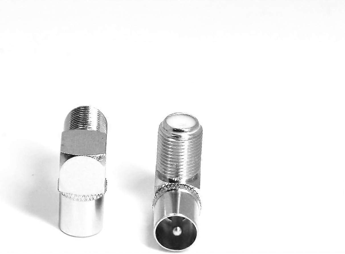 Tv antenna coaxial adapter socket to plug angled 2-piece F socket to ...