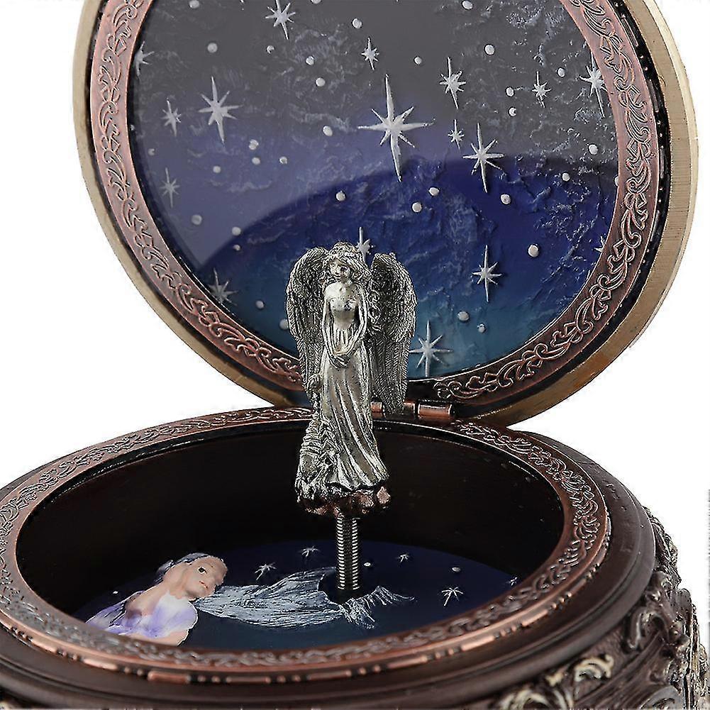 Vintage Music Box with 12 Constellations Rotating Goddess Twinkling LED ...