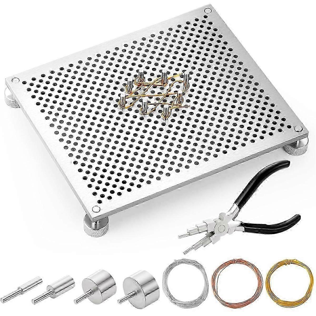 75 Piece Wire Bending Jig Kit, 4.6 X 5.6 Inch Square Jigs for Jewelry ...