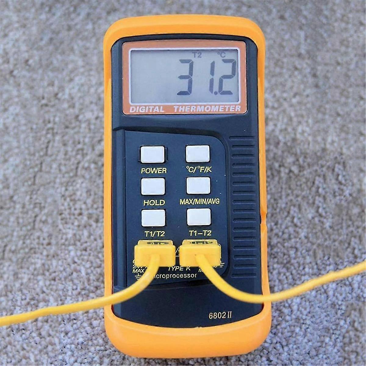 Digital K Type Thermocouple Thermometer(-50-1300C) Dual Channel, 2 ...
