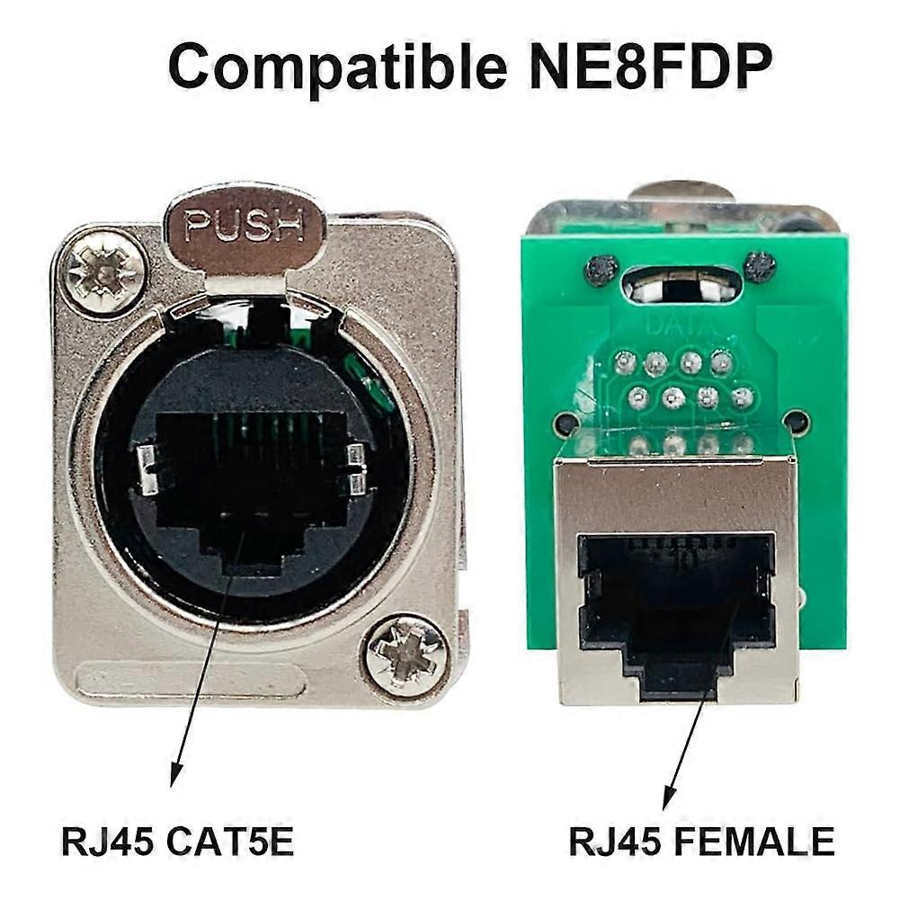 10PCS Ethercon Rj45 Chassis Socket, NE8FDP Ethercon Pass Through ...