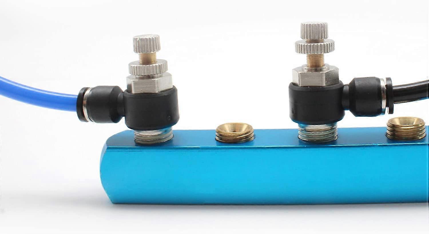 2 Pieces 6 Mm Pneumatic Fittings, 1/4" Air Flow Regulator, With Push-In ...