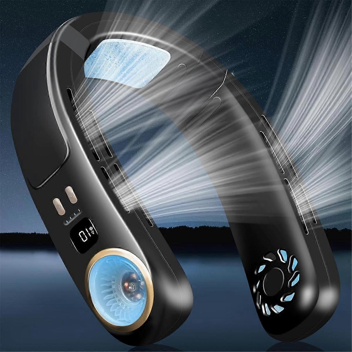 Neck Air Conditioner Portable Neck Fan Rechargeable Bladeless Neck Fans ...