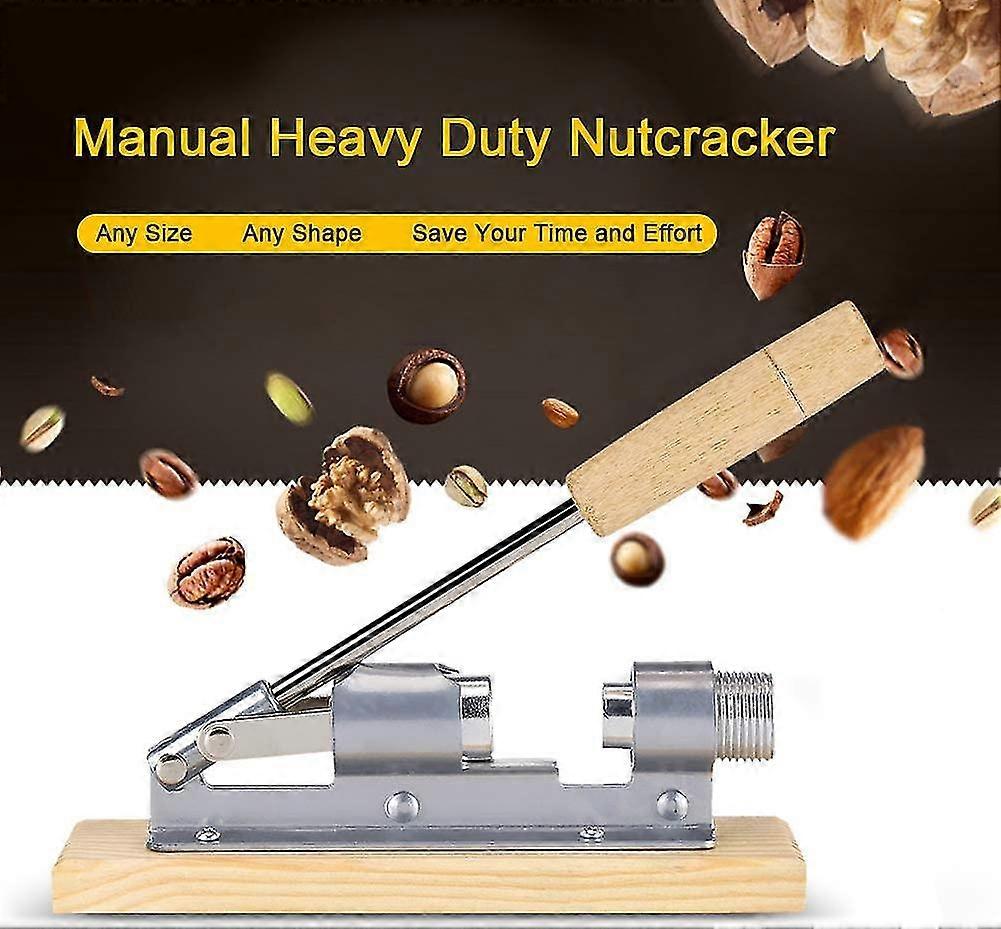 For 2024 Nutcracker Manual Heavy Duty Nuts Cracker - Wooden Handle Nut ...